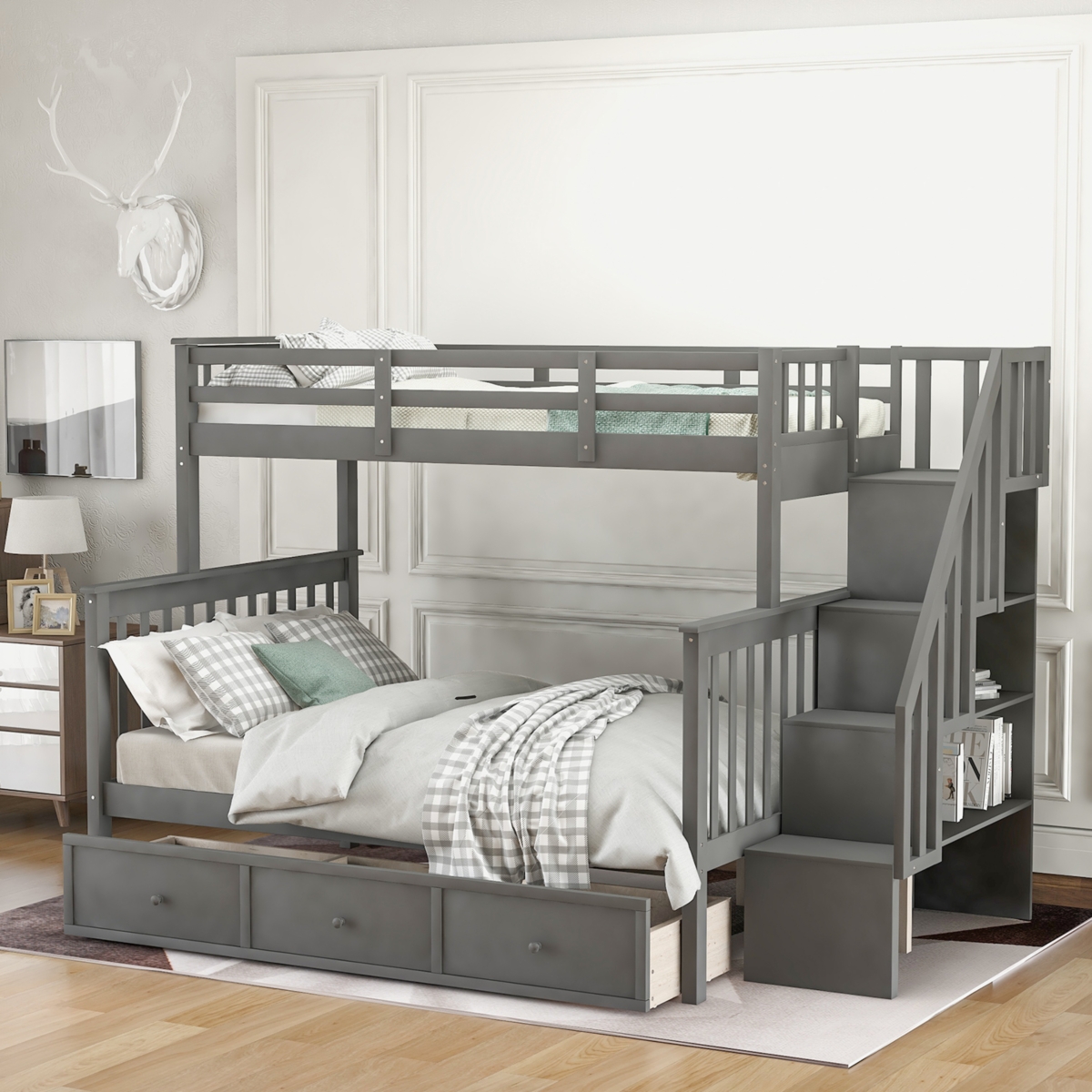 Click here for Streamdale Stairway Twin Over Full Bunk with Stora... prices
