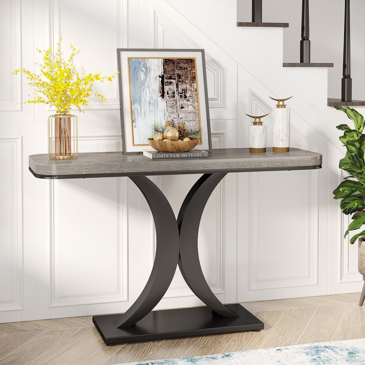 Click here for Tribesigns Modern Gold Console Table  40 inch Narr... prices