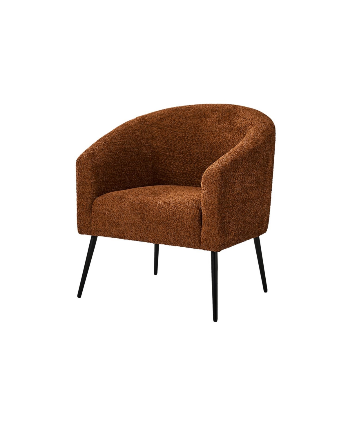 Click here for Hal Modern Boucle Armchair with Metal Leg - Rust prices