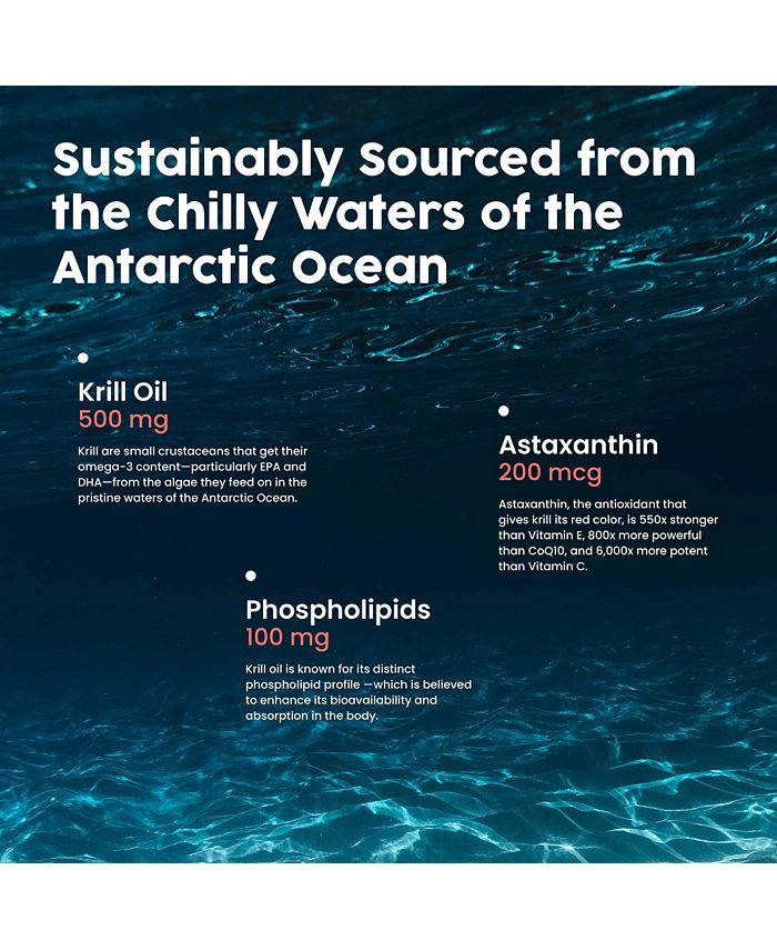 NativePath Antarctic Krill Oil - Wild-Caught Omega 3 Krill Oil 500mg ...