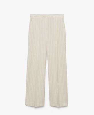 Mango Women's Straight Striped Pants - Macy's