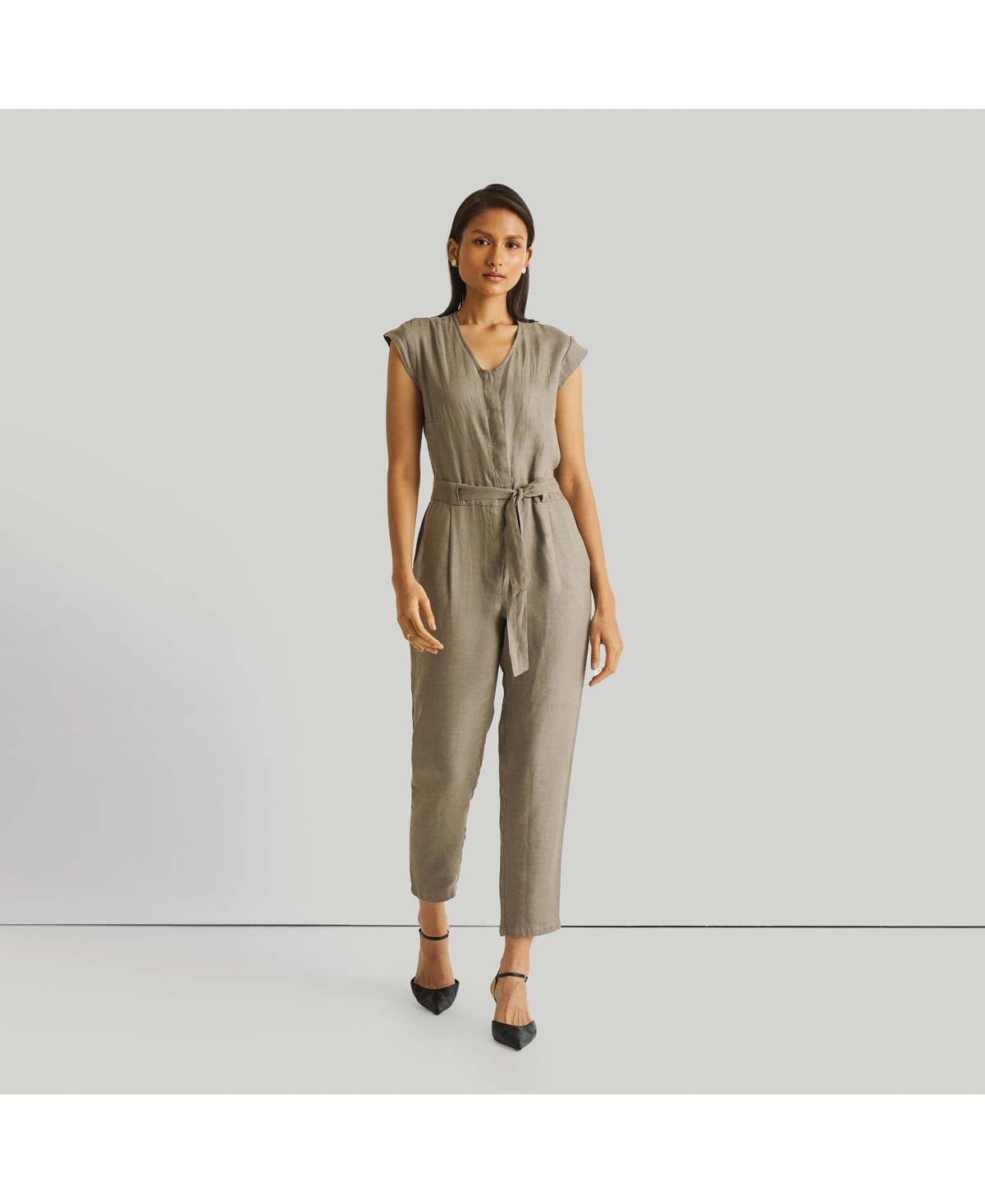 Click here for Reistor Womens Evening Chai Jumpsuit - Green prices