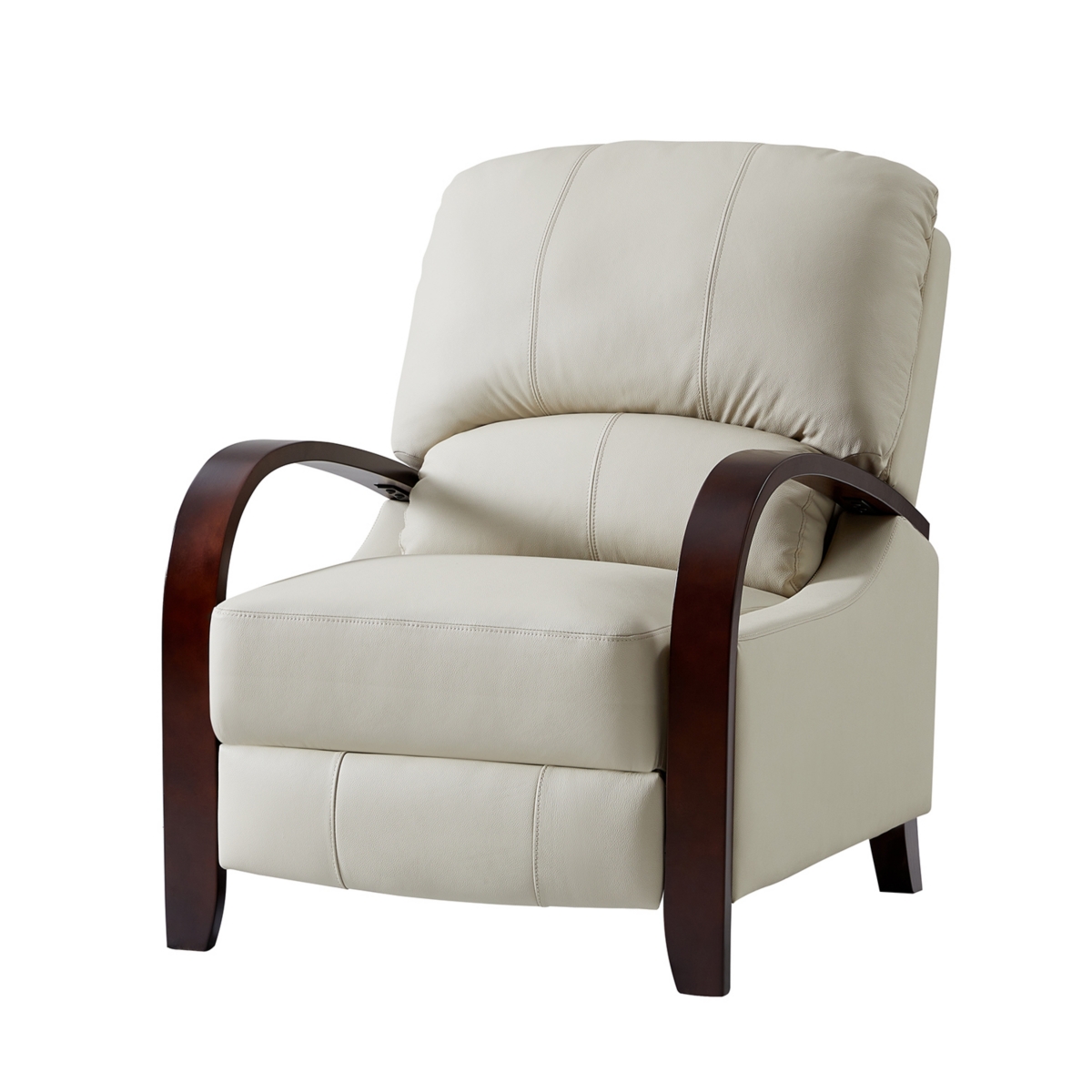 Click here for Alex Genuine Leather Manual Recliner - Beige prices