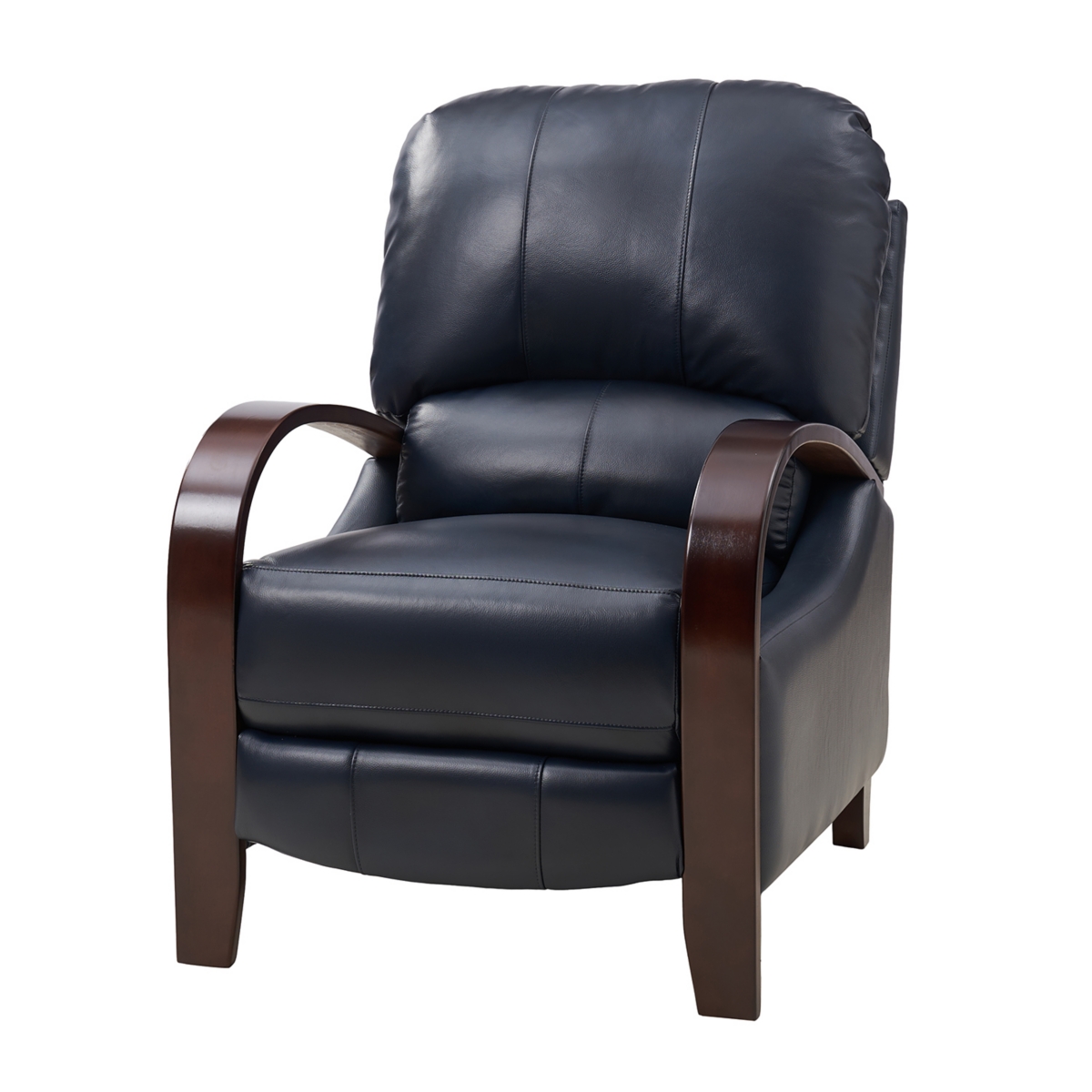 Click here for Alex Genuine Leather Manual Recliner - Navy prices