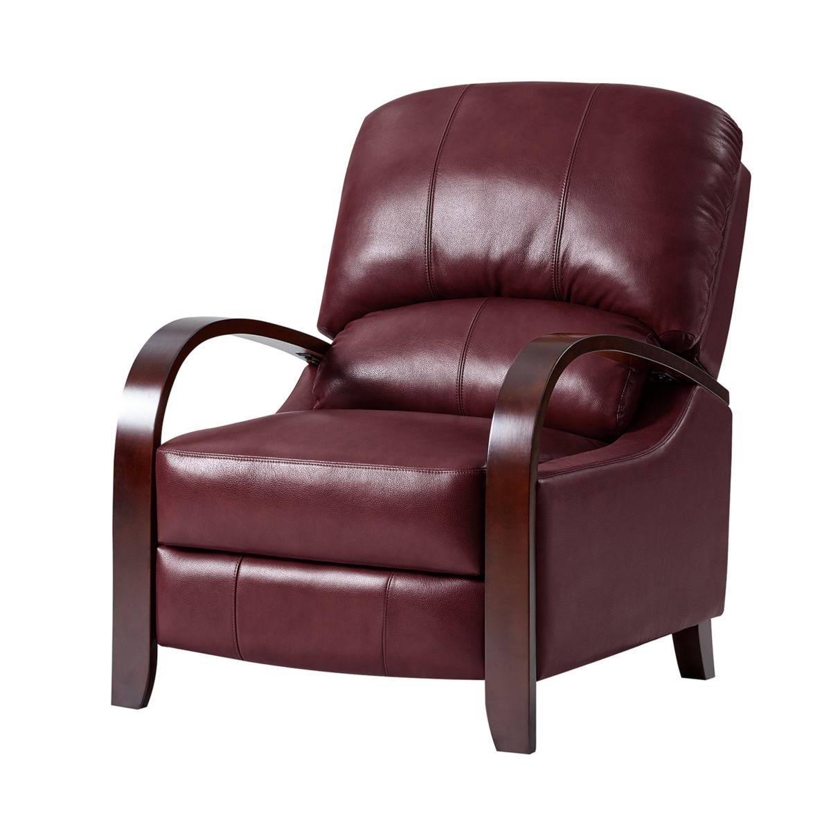 Click here for Alex Genuine Leather Manual Recliner - Burgundy prices
