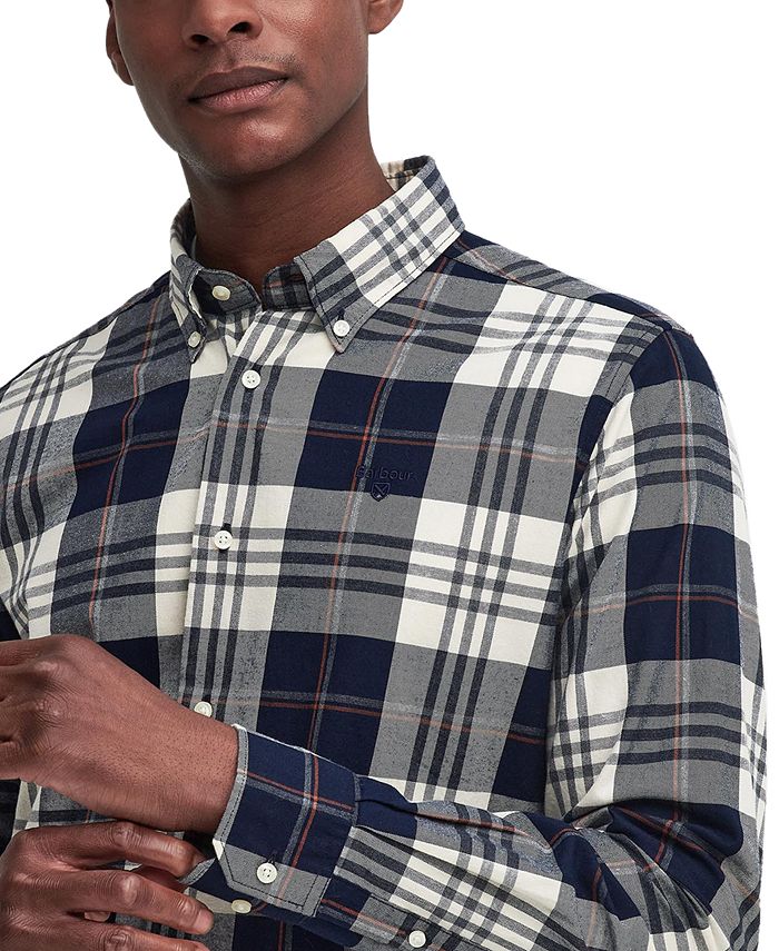 Barbour Men's Edgar Tailored-Fit Highland Check Button-Down Shirt - Macy's