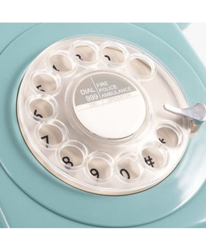 GPO Retro GPO746RBL 746 Desktop Rotary Dial Telephone - Blue - Macy's
