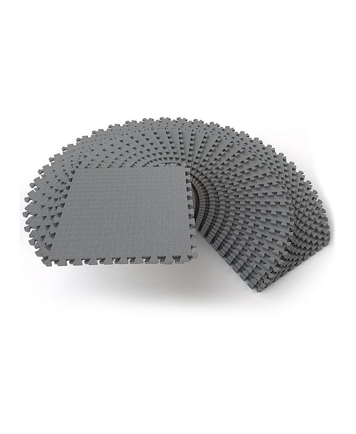 BalanceFrom Fitness 144 Sq Ft Interlocking EVA Foam Exercise Mat Tiles ...