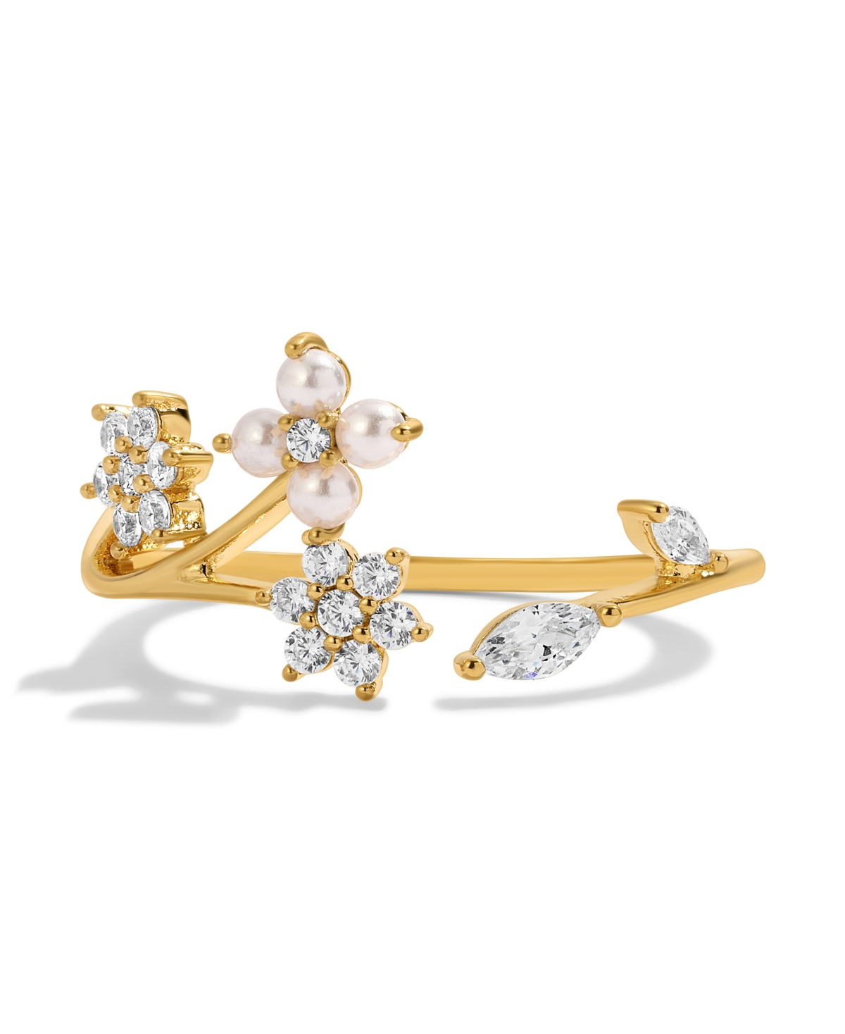 Click here for Girls Crew Crystal Wispy Adjustable Ring - Gold prices