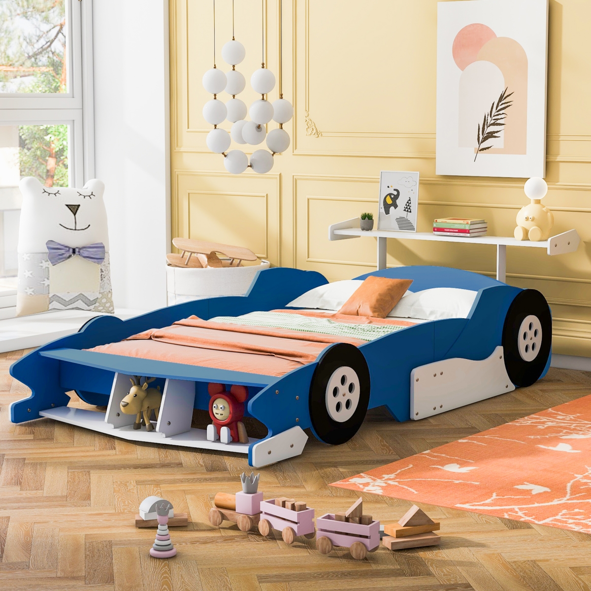 Click here for Streamdale Full Size Race Car-Shaped Platform Bed... prices