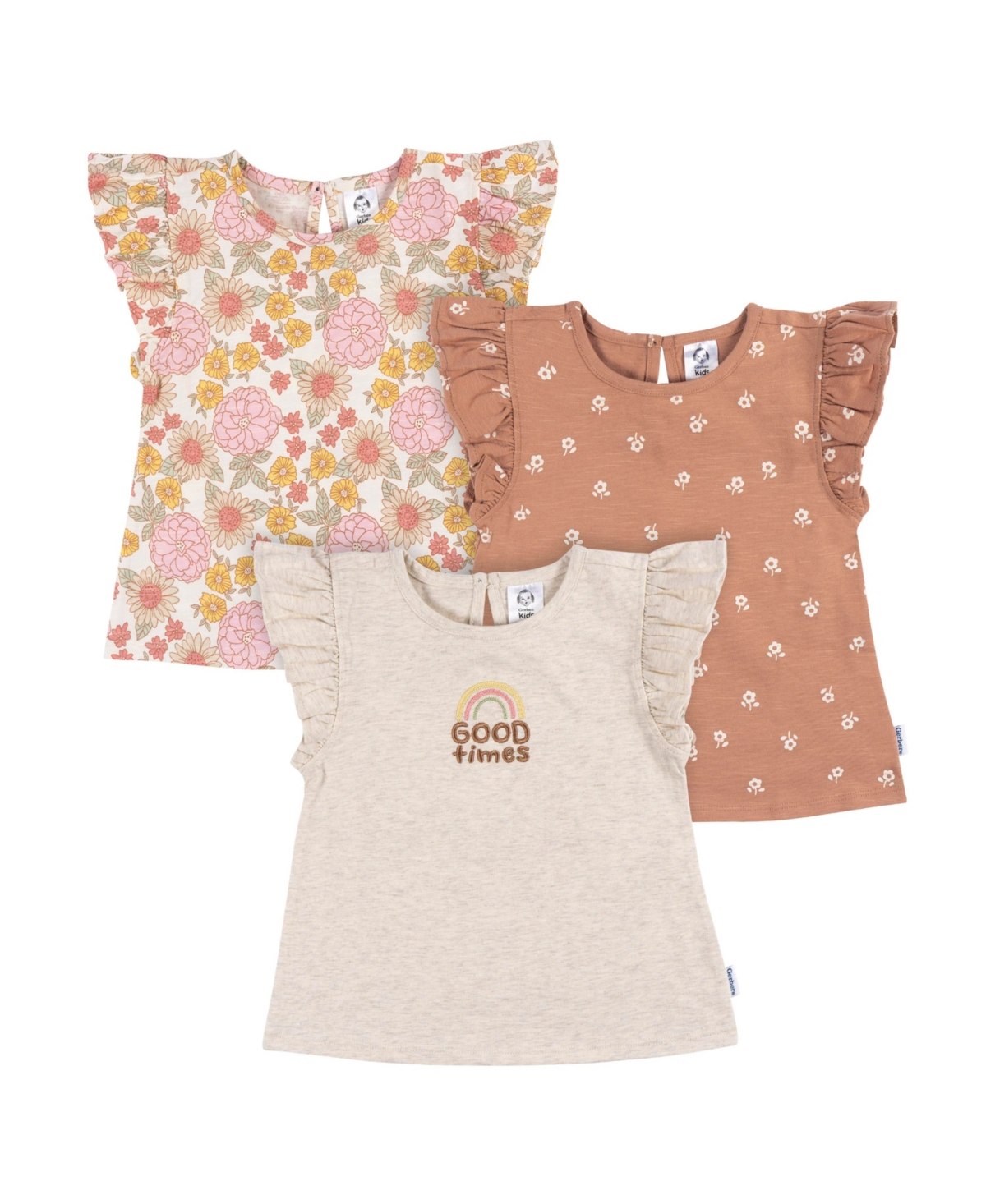 Click here for Gerber Baby Girls Short Sleeve T-Shirts  3 Pack -... prices