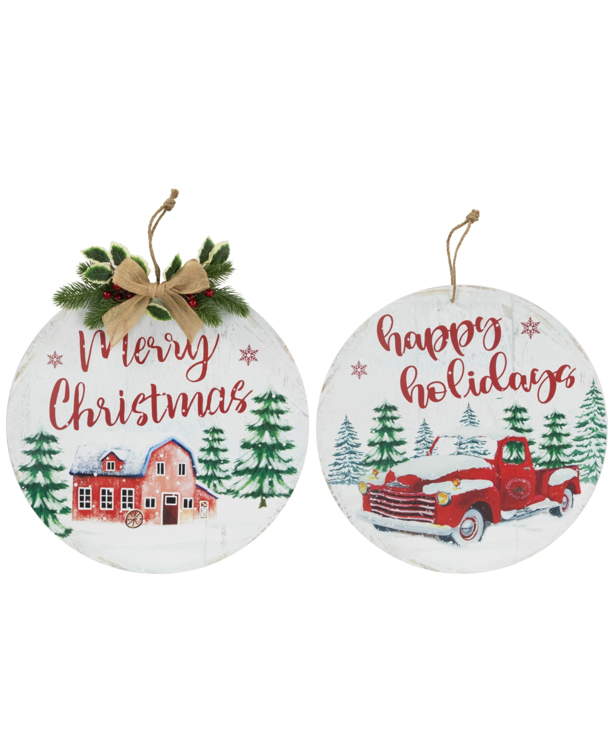 Click here for Northlight Wood Wall Signs - 15.75-Inch - Set of 2... prices