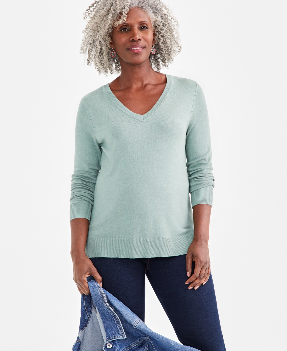 Click here for Style & Co Womens V-Neck Sweater  Created for Macy... prices