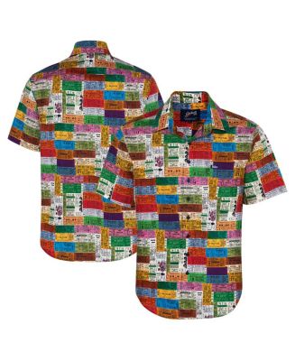 Section 119 Men's Red the Beatles Ticket Stub Button-Down Shirt - Macy's
