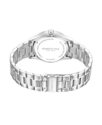 Kenneth Cole New York Mechanical Silver Stainless Steel Watch 42MM - Macy's