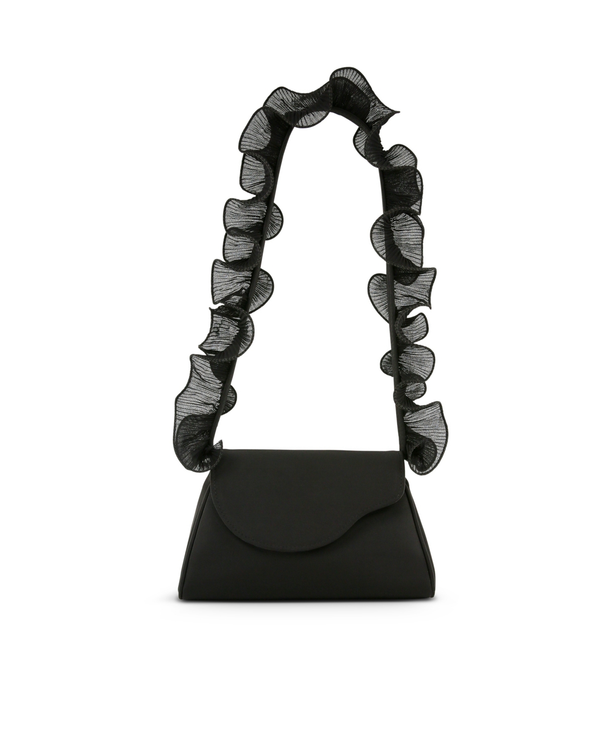 Click here for Womans Sophia Ruffle Me Pouch Clutch - Black prices