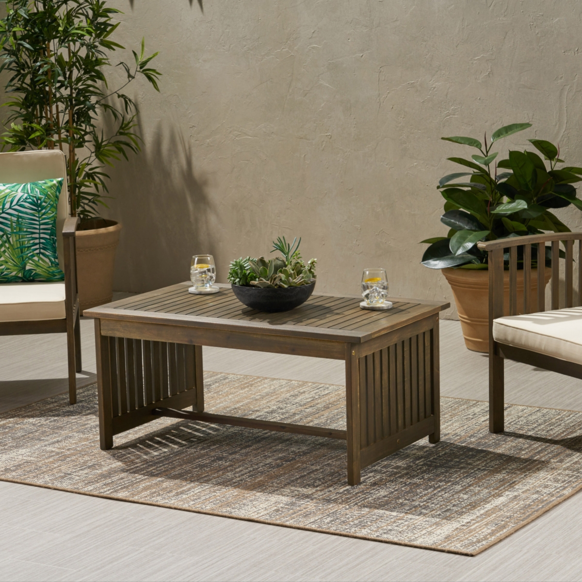 Click here for Streamdale Acacia Wood Coffee Table Outdoor Marvel... prices
