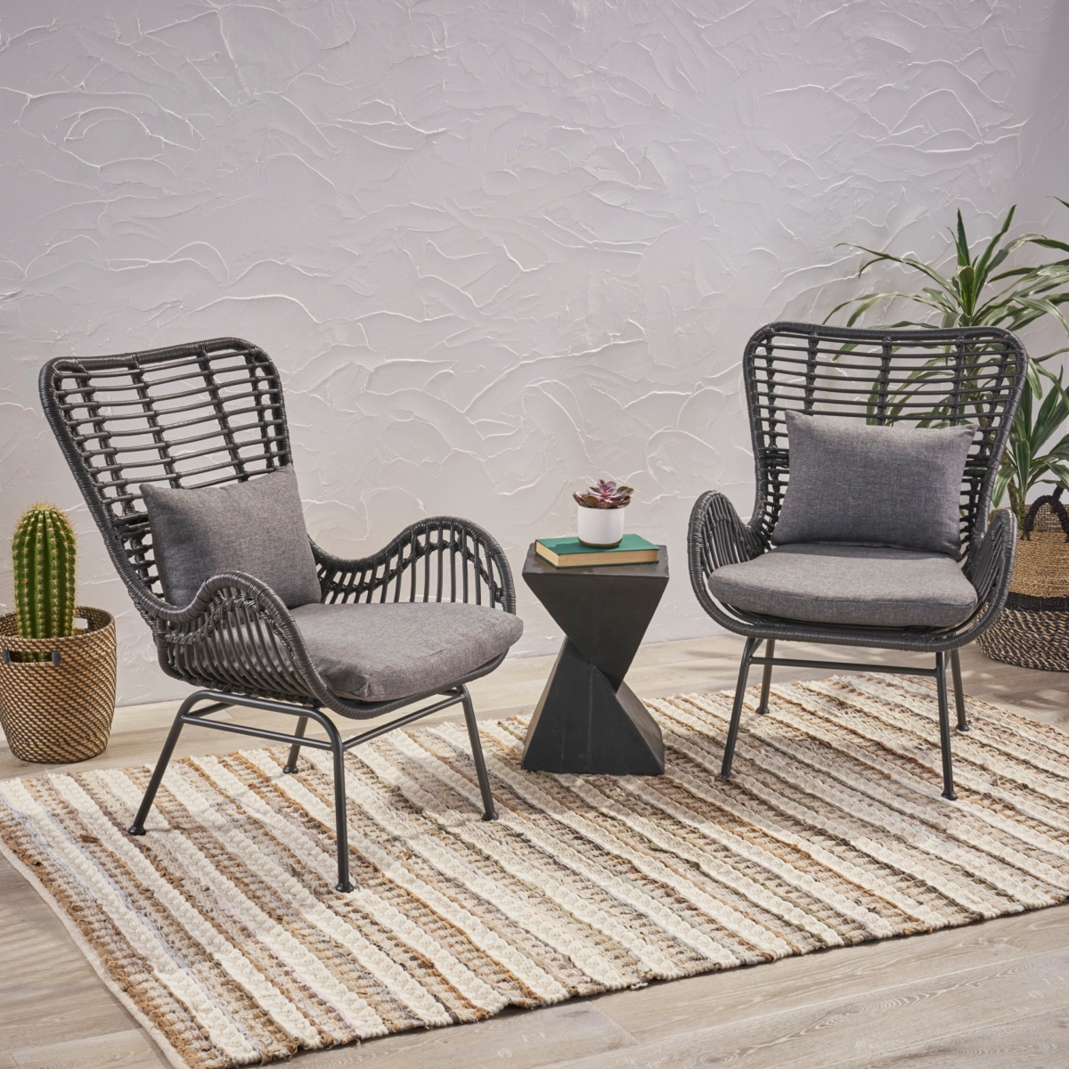 Click here for Streamdale Modern Rattan Chair With Curved Seating... prices