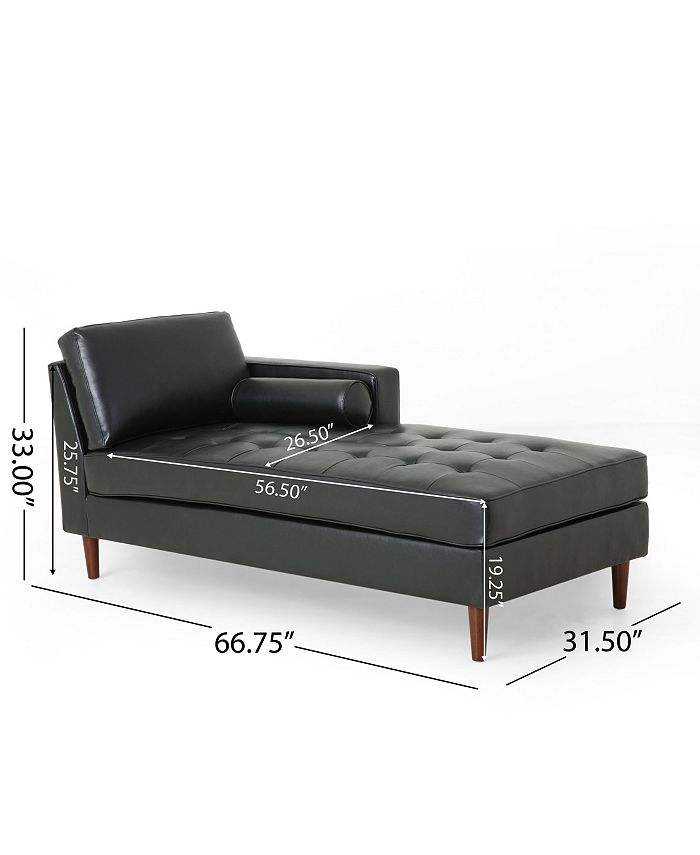 Simplie Fun Contemporary Chaise Lounge With Button Tufting And Bolster ...