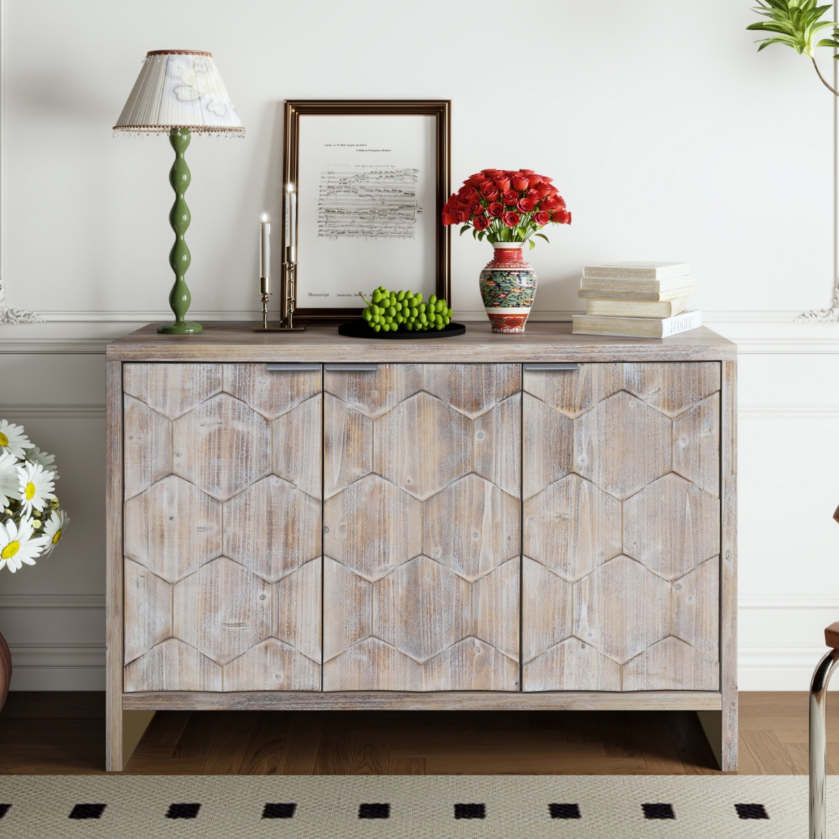 Click here for Streamdale 3 Door Wooden Accent Cabinet Sideboard... prices