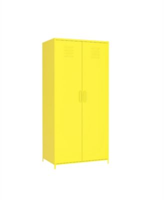 Simplie Fun Kids Metal Storage Locker Cabinet with 3 Shelves and ...