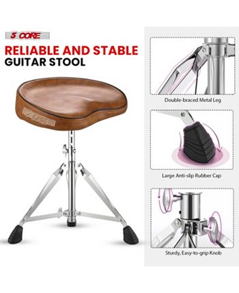 5 Core Drum Throne Padded Guitar Stool Height Adjustable Ergonomic ...