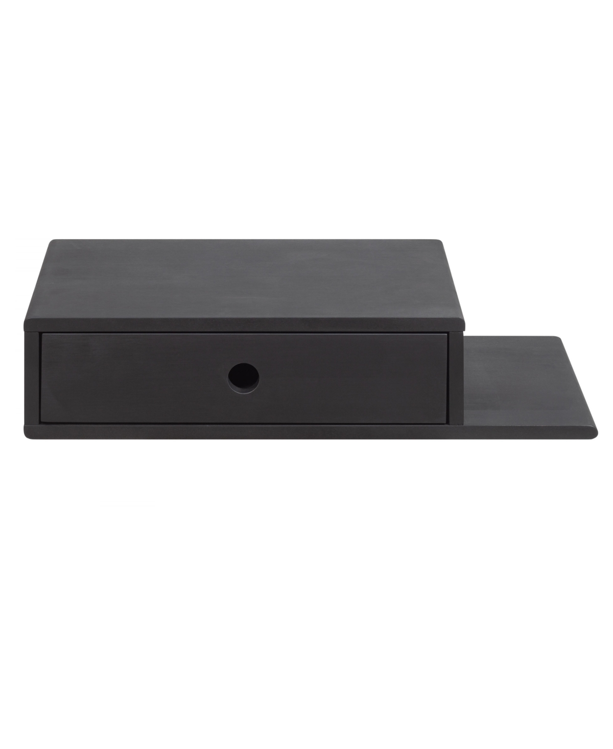 Click here for Woodek Black Hardwood Nightstand with an Open Shel... prices