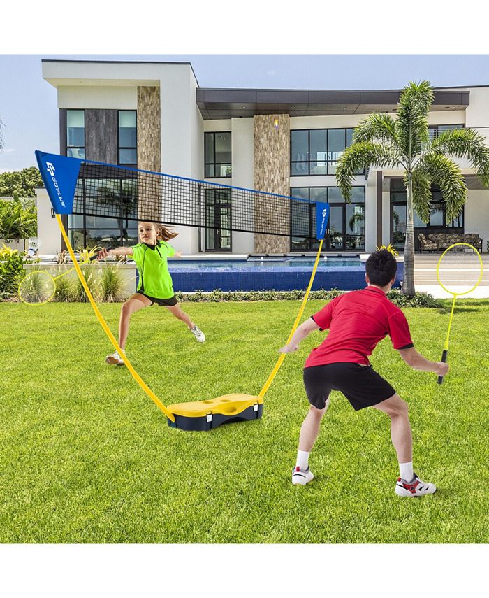 Slickblue Portable Badminton Set Outdoor Sport Game Set with 2 Shuttlecocks - Macy's