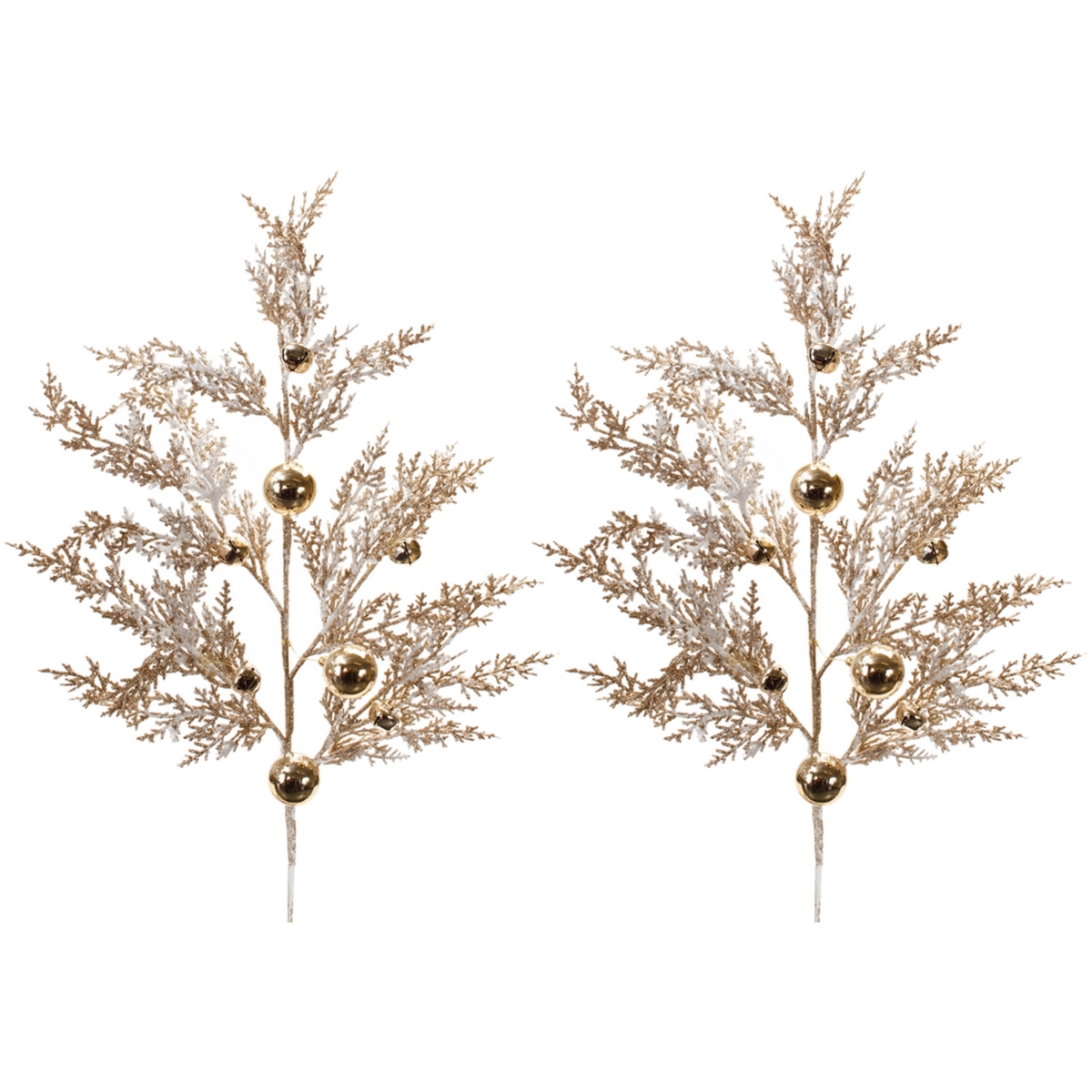 Click here for Slickblue Set of 2 Sleigh Bell and Pine Sprays &#x... prices