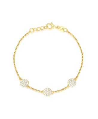 Etoielle Yellow Gold Tone CZ Disks Bracelet - Macy's