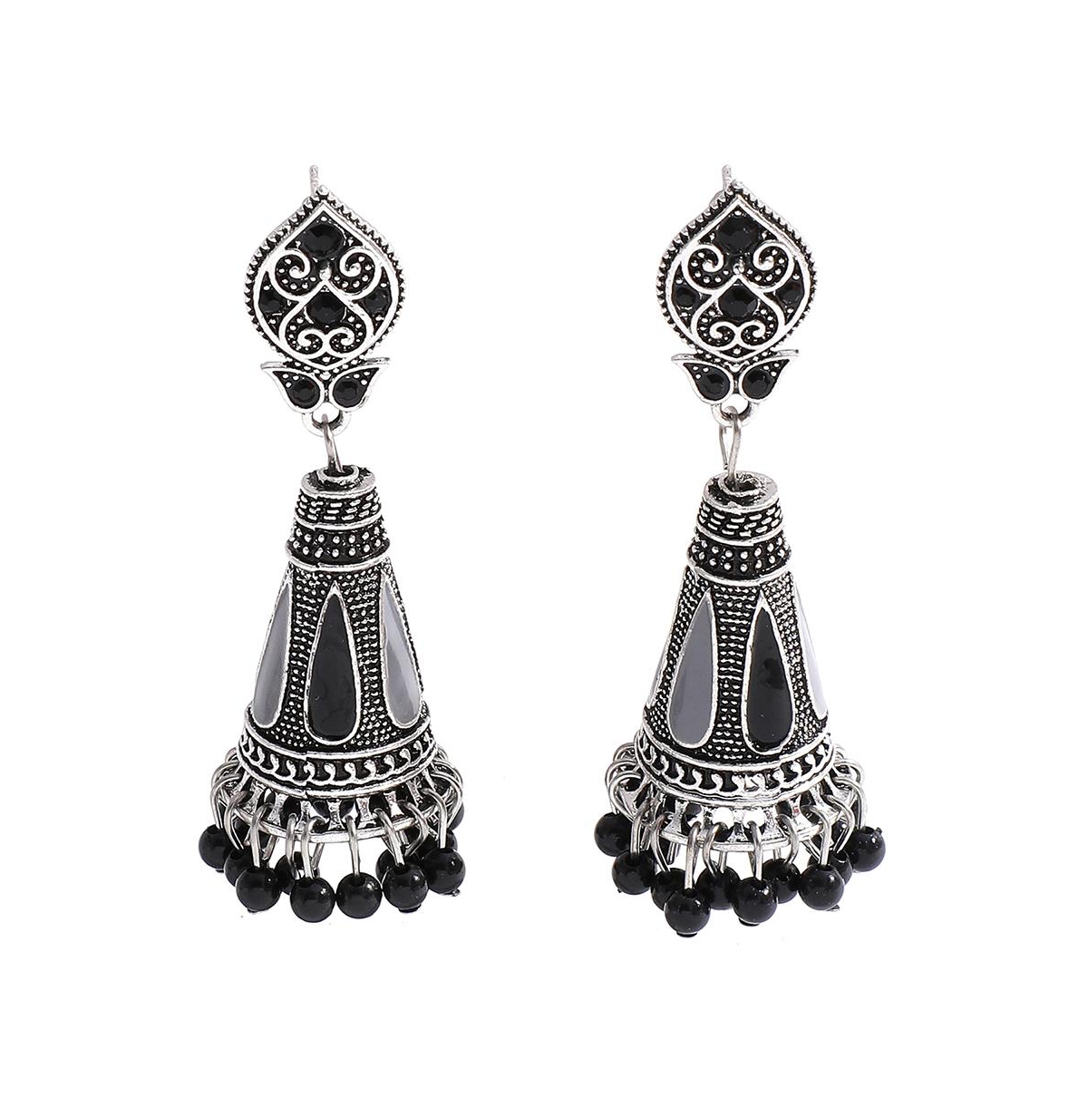 Click here for Sohi Womens Bell Drop Earrings - Silver prices