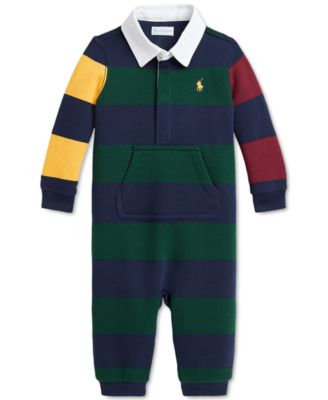 Polo Ralph Lauren Baby Fleece Rugby Coveralls - Macy's