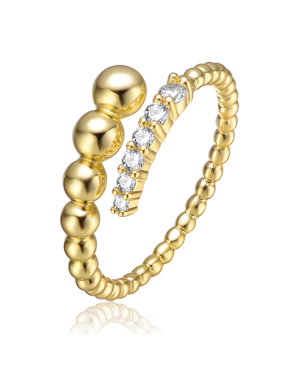 Click here for Sterling Silver 14k Gold Plated Cubic Zirconia Cur... prices