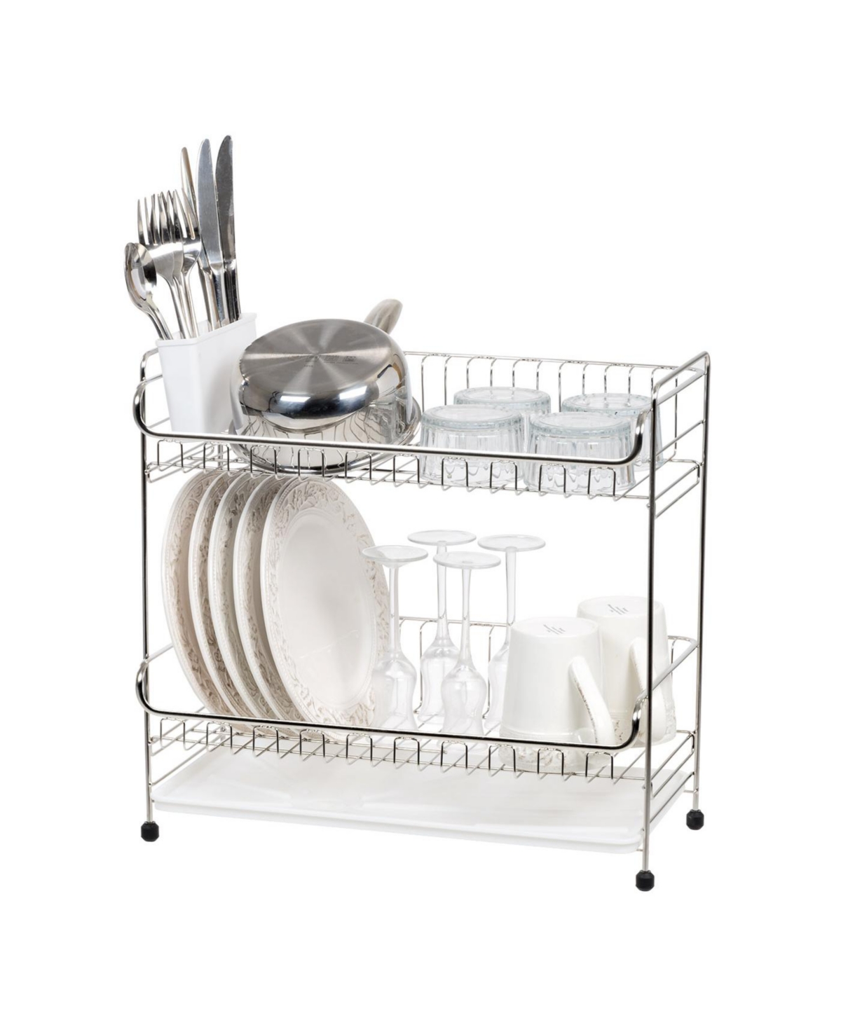 Click here for Iris Usa 2-tier Slim-sized Dish Rack with Drain Sp... prices
