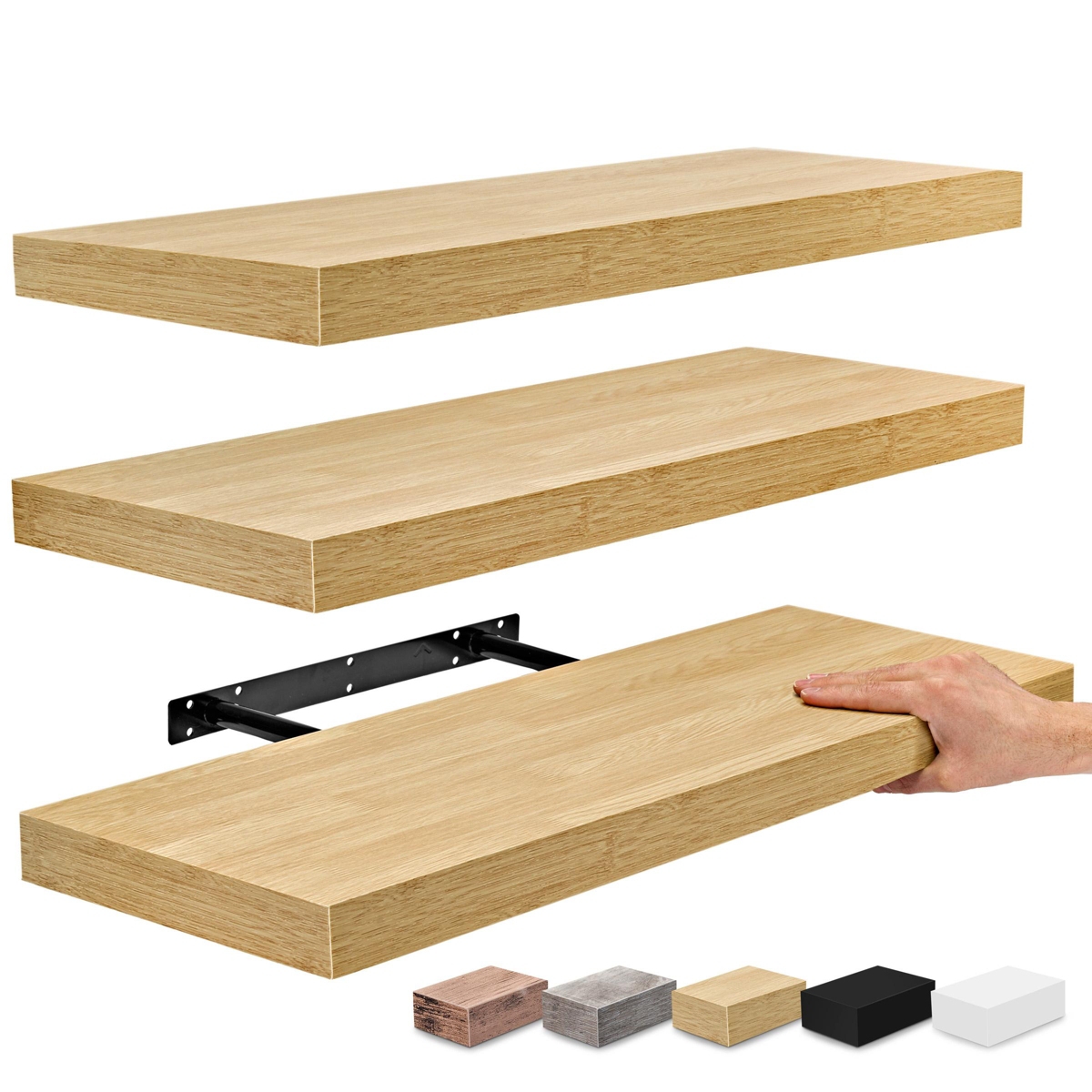 Click here for Sorbus Set of 3 (24x9) Rectangle Floating Shelves... prices