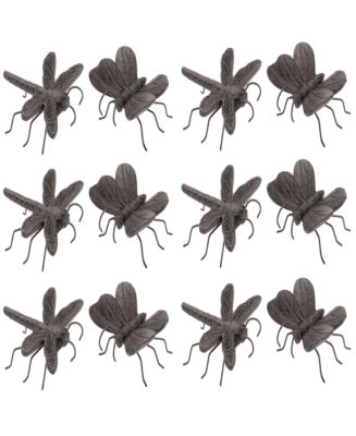 Slickblue Set of 12 Butterfly and Dragonfly Pot Sitters – Whimsical ...