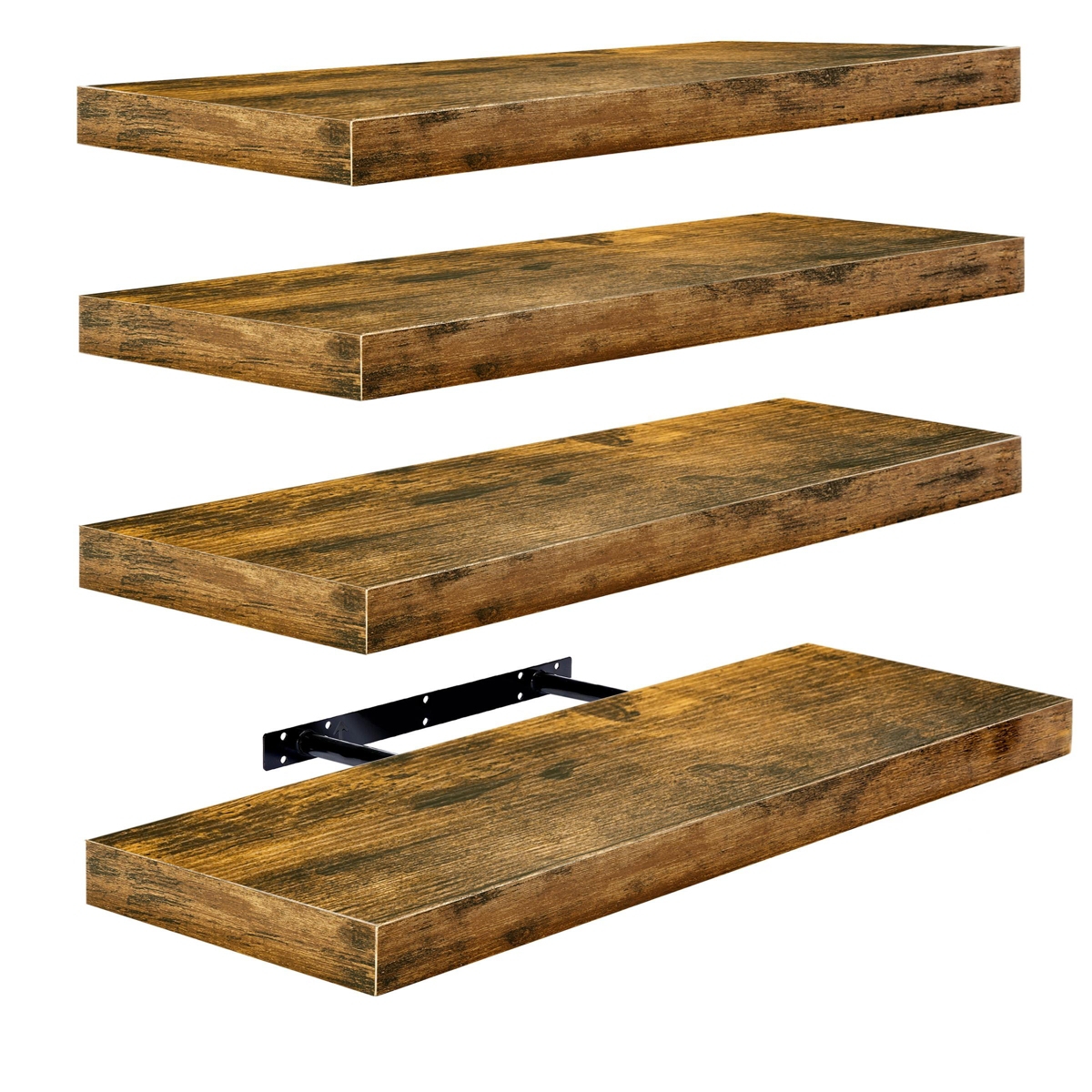 Click here for Sorbus 24 x 9 Inch 4 Pack Wall Mounted Floating Wo... prices