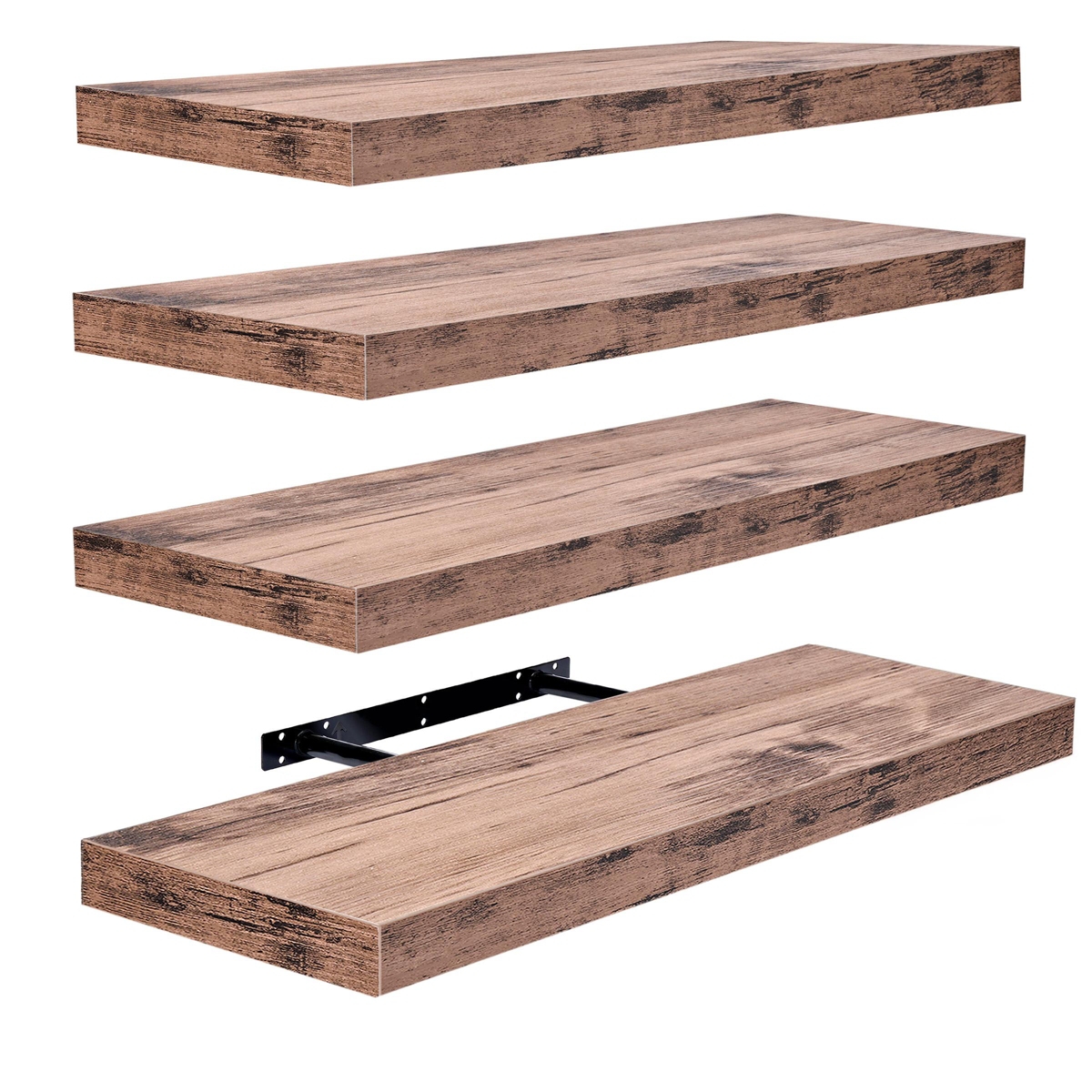 Click here for Sorbus 24 x 9 Inch 4 Pack Wall Mounted Floating Wo... prices