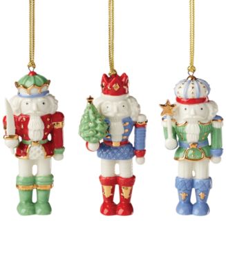 Lenox Christmas Nutcracker Ornaments, Set of 3 - Macy's