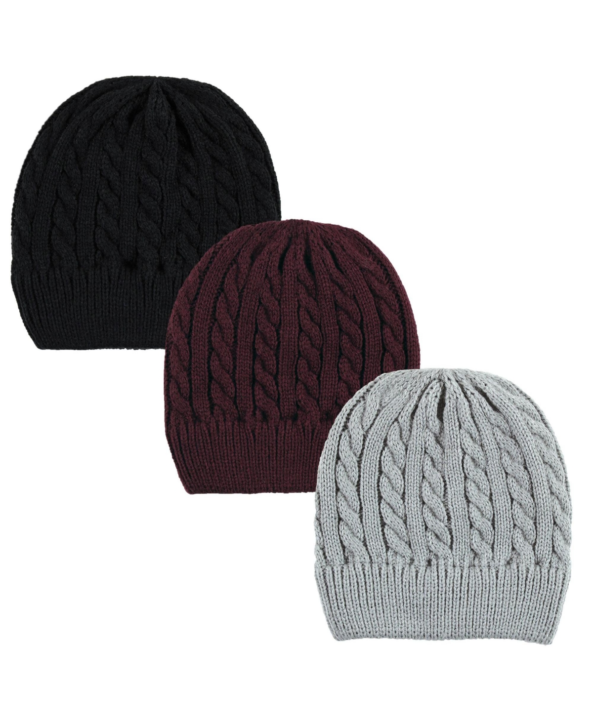 Click here for Hudson Baby Unisex Triple Knit Hat Set - Black bur... prices