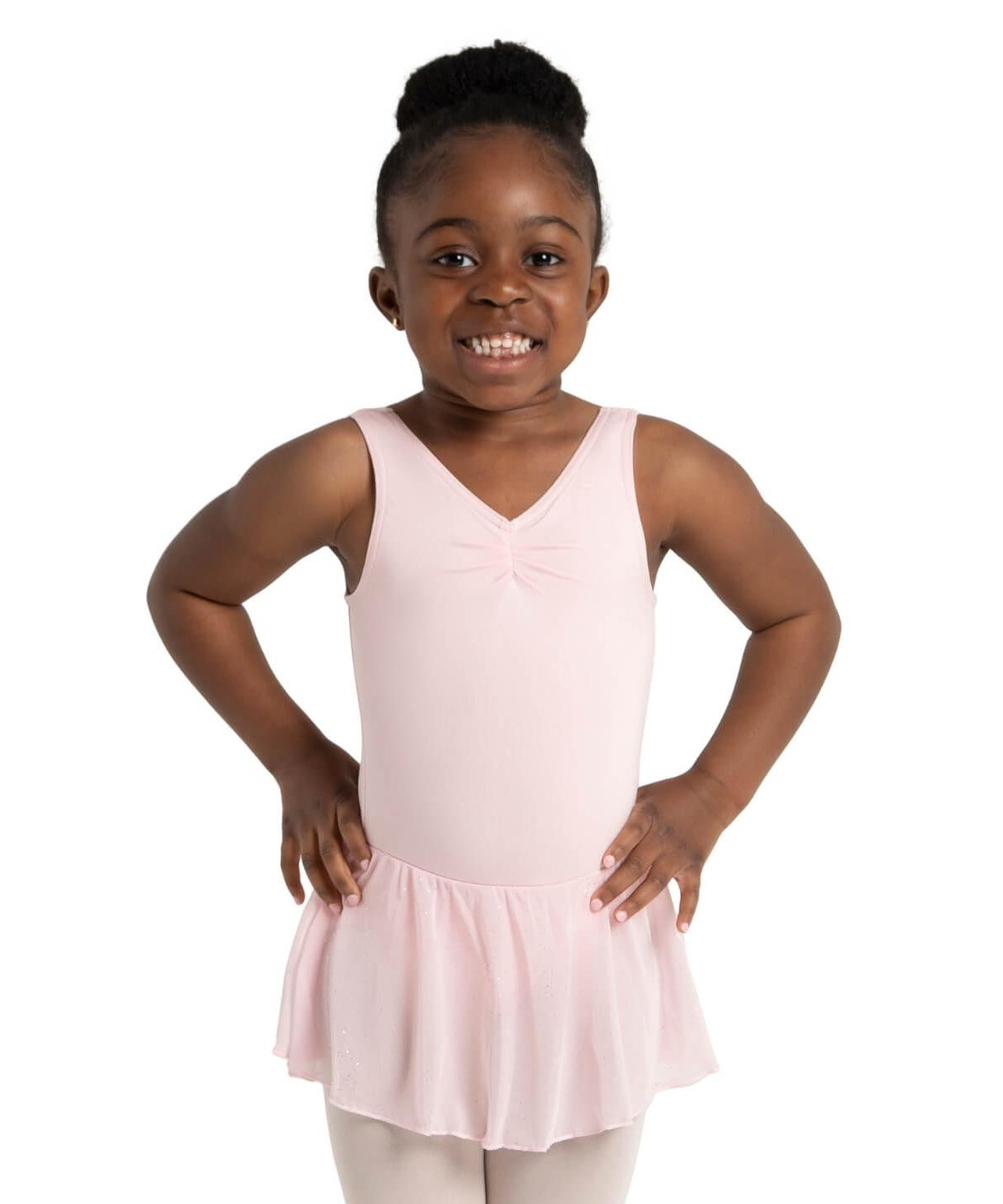 Click here for Capezio Girls Pinch Front Tank Dress - Pink prices