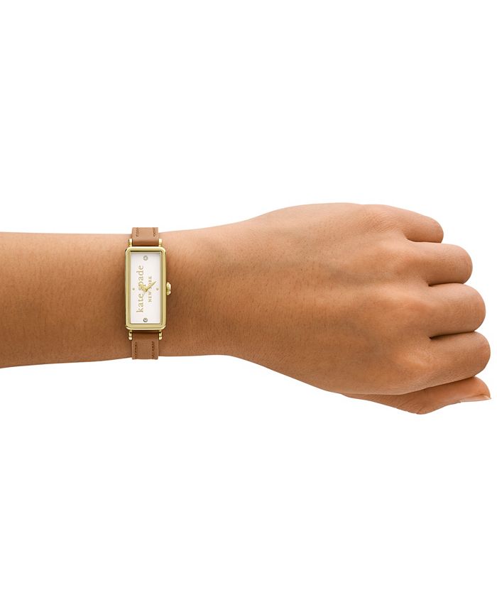 kate spade new york Women's Rosedale Brown Leather Watch 32mm - Macy's