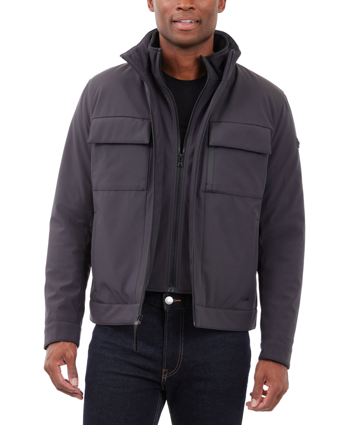 Click here for Michael Kors Mens Dressy Pocket Jacket - Charcoal prices