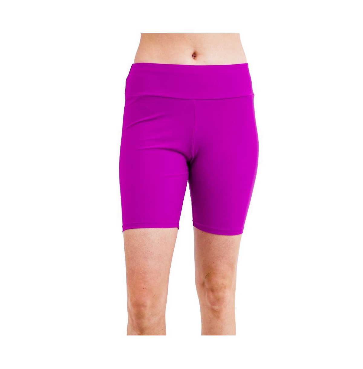 Click here for Calypsa Womens Mid-Thigh Swim Shorts - Dark magent... prices