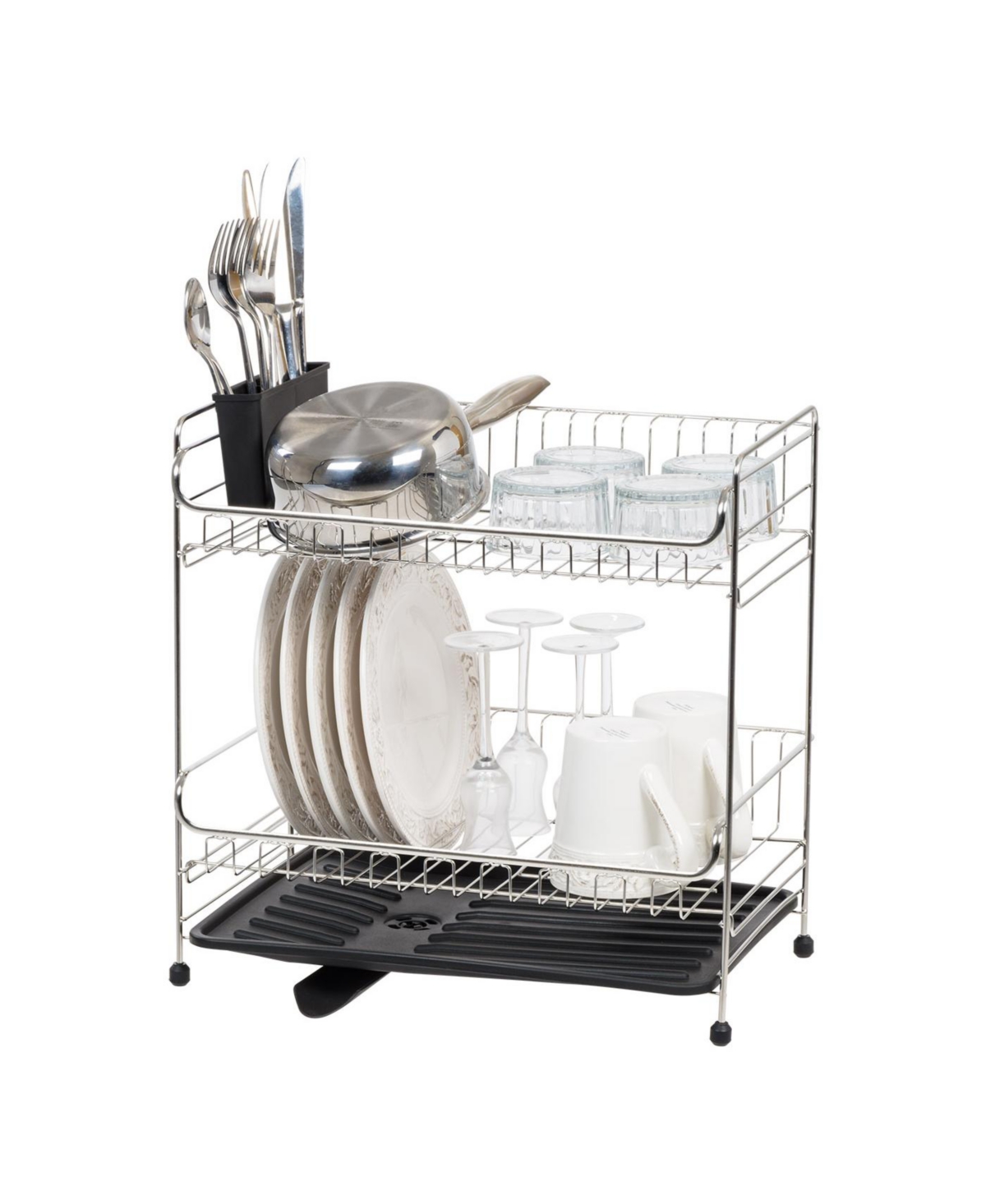Click here for Iris Usa 2-tier Medium-sized Dish Rack with Drain... prices