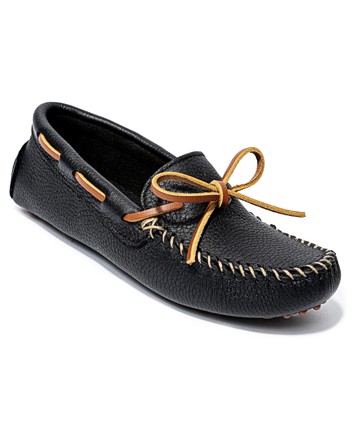 Click here for Minnetonka Womens Leather Classic Driver - Black prices