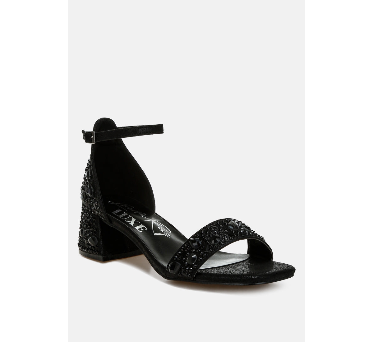 Click here for Nocturnal Rhinestone Embellished Shimmer Sandals -... prices