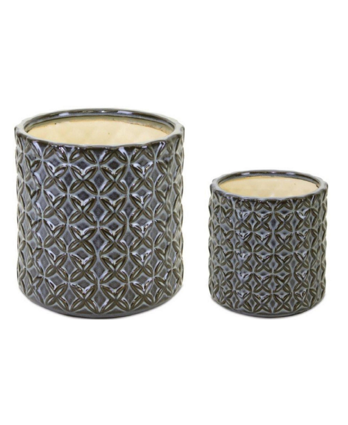 Click here for Slickblue Geometric Pattern Ceramic Pot (Set of 2)... prices