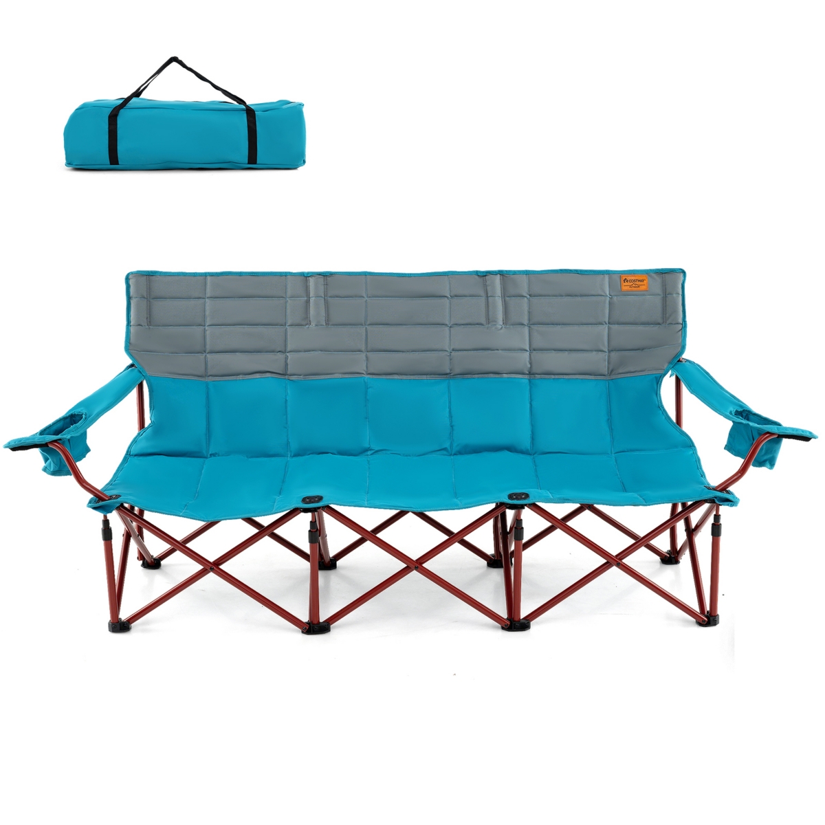 Click here for 3 Person Folding Camping Chair Heavy-Duty Camp Cou... prices
