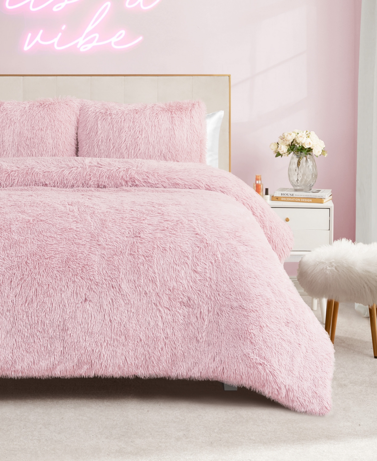 Click here for Juicy Couture Shaggy Faux Fur 3-Pc. Comforter Set... prices